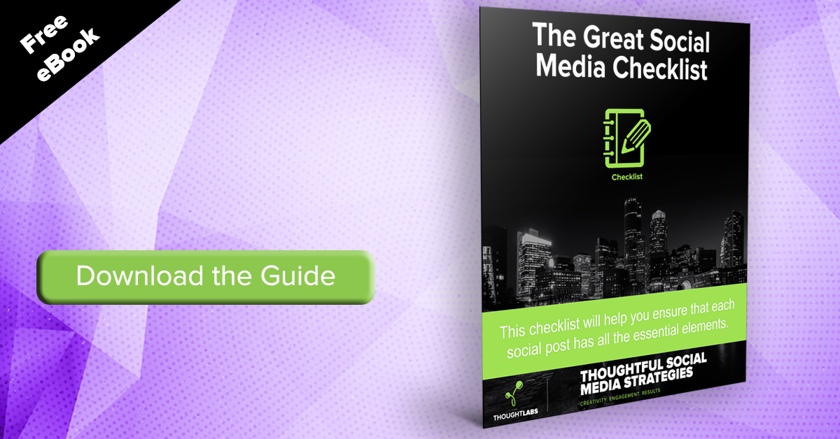 Great Social Media Post Checklist Great Social Media Post Checklist